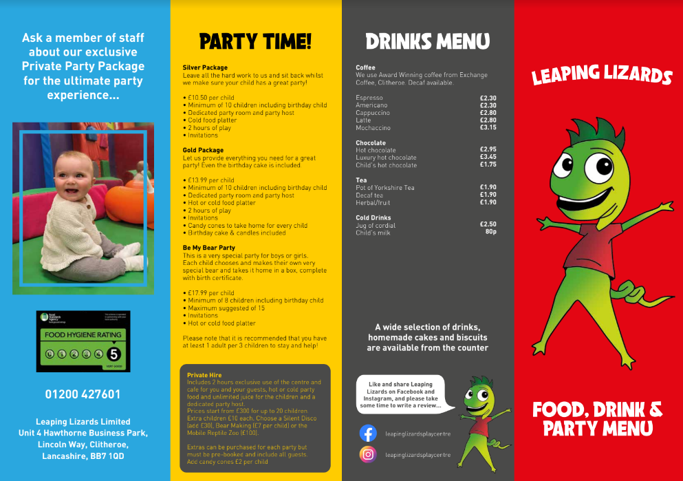 Cafe – Leaping Lizards Play Centre